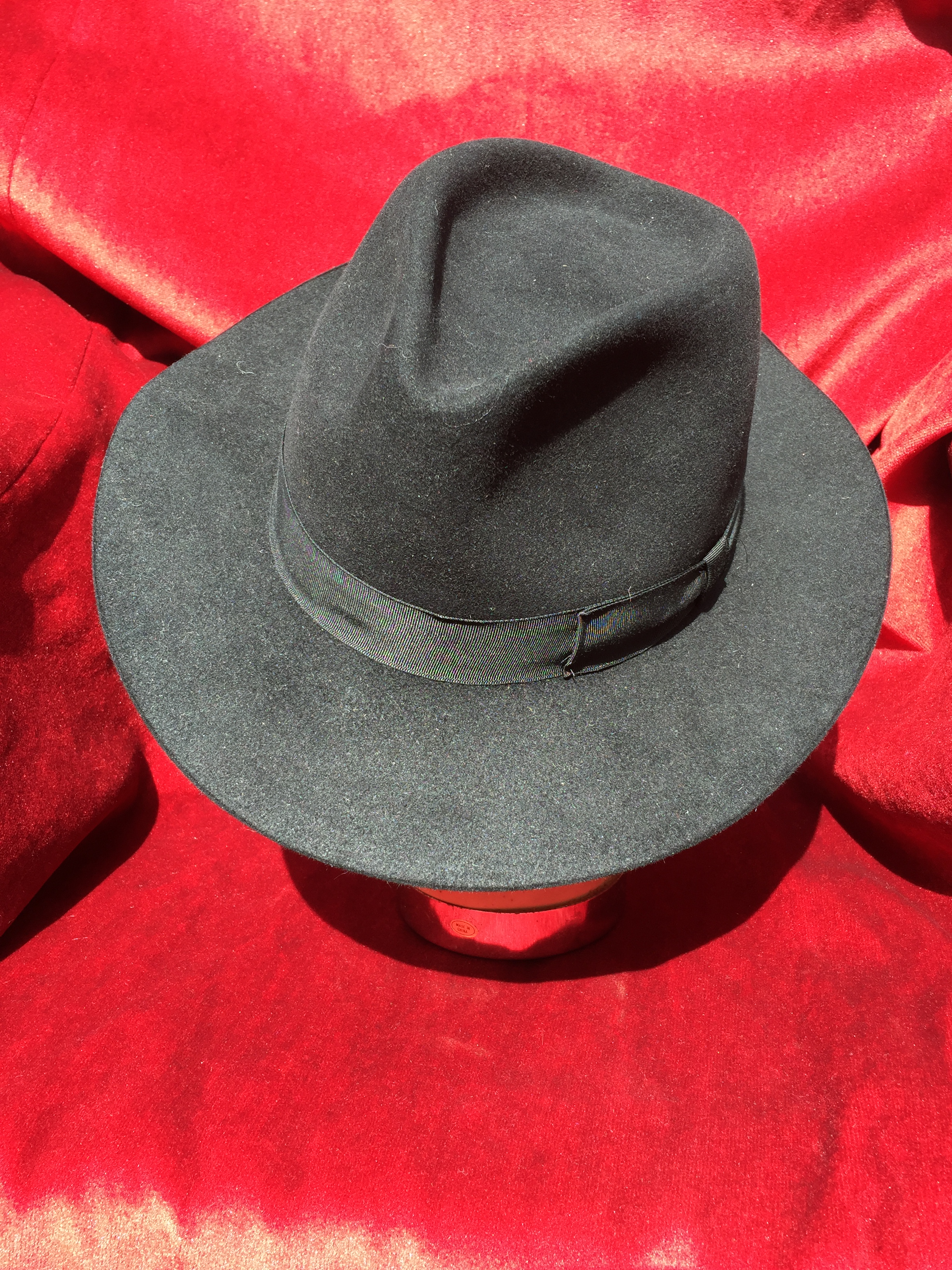 Black Trilby Hat - Masquerade