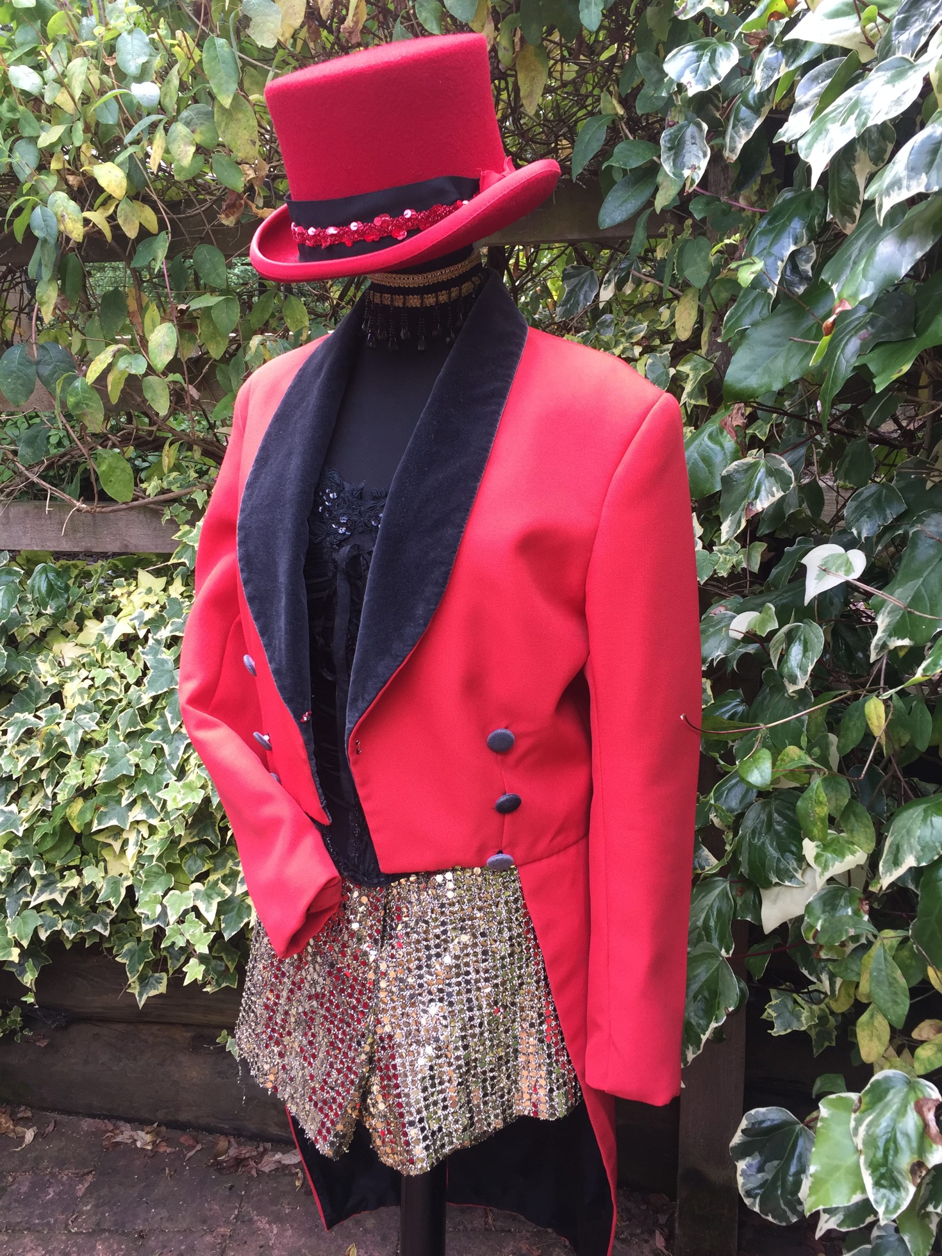 Masquerade Ladies Ringmaster Costume To Hire. Circus Theme Fancy Dress