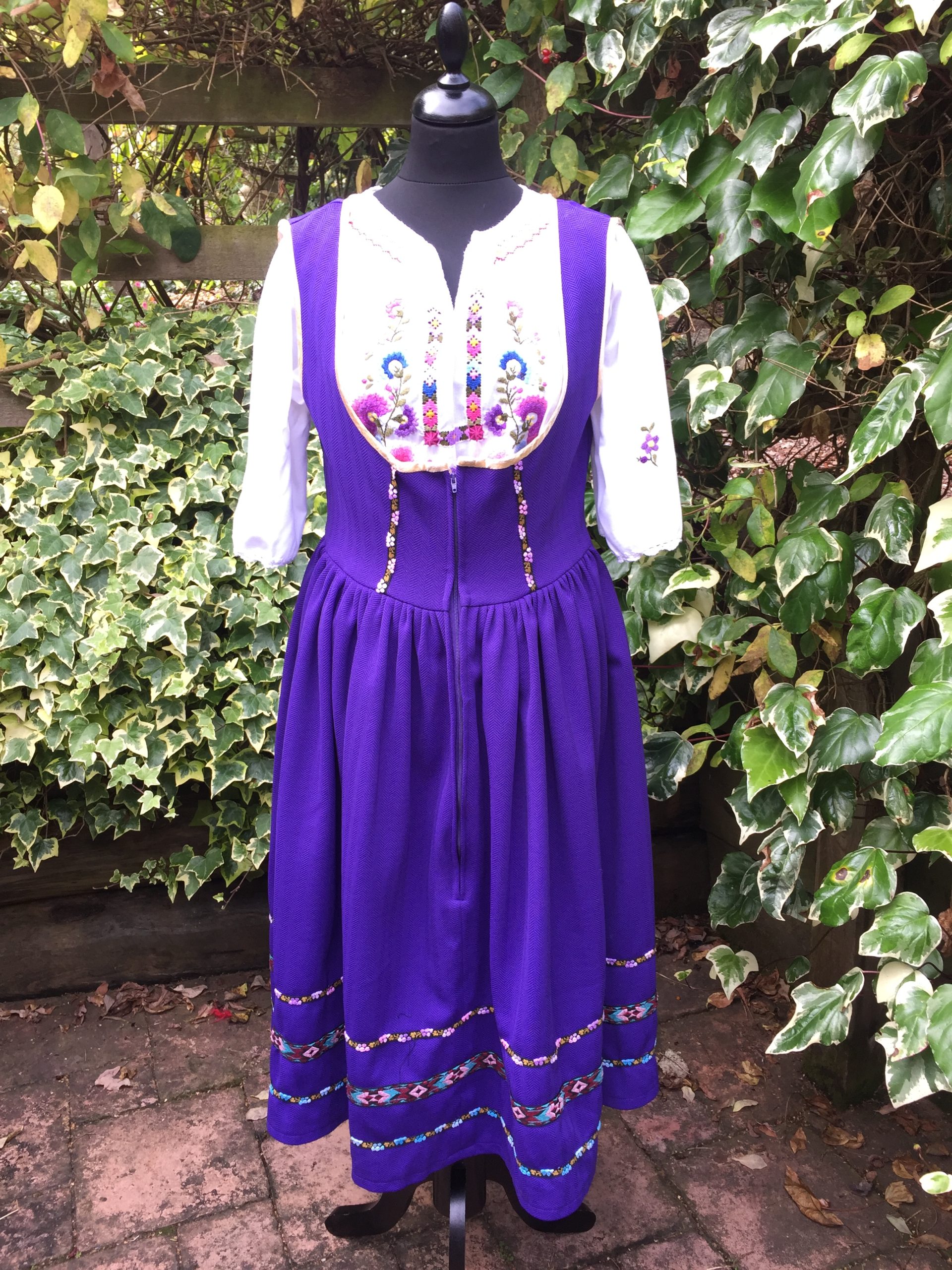 Masquerade Ladies Purple Dirndl Costume to Hire. Austrian, Bavarian ...