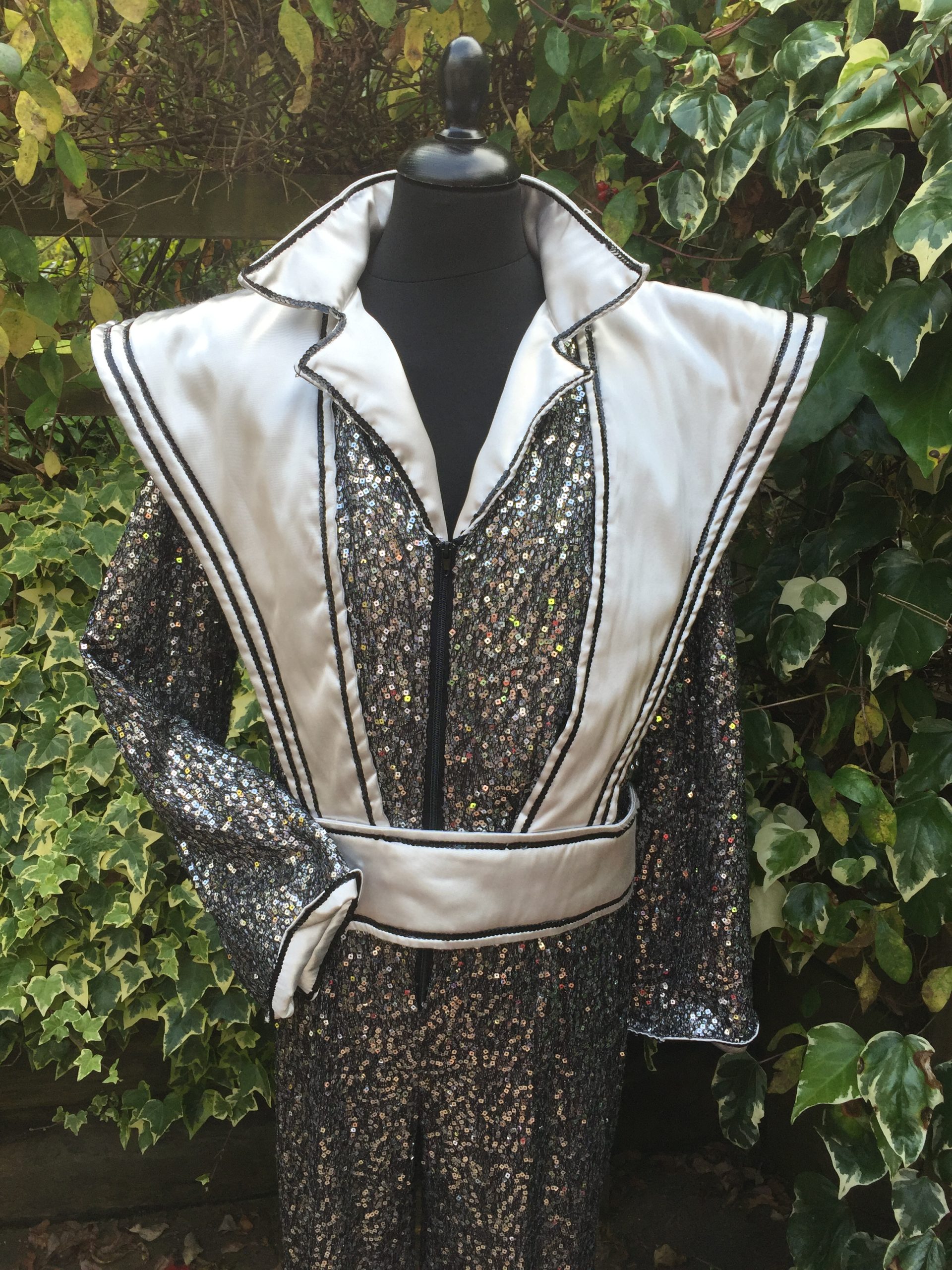 Masquerade Mens Silver Sequin Glam Rock Jumpsuit To Hire. 1970’s Disco ...