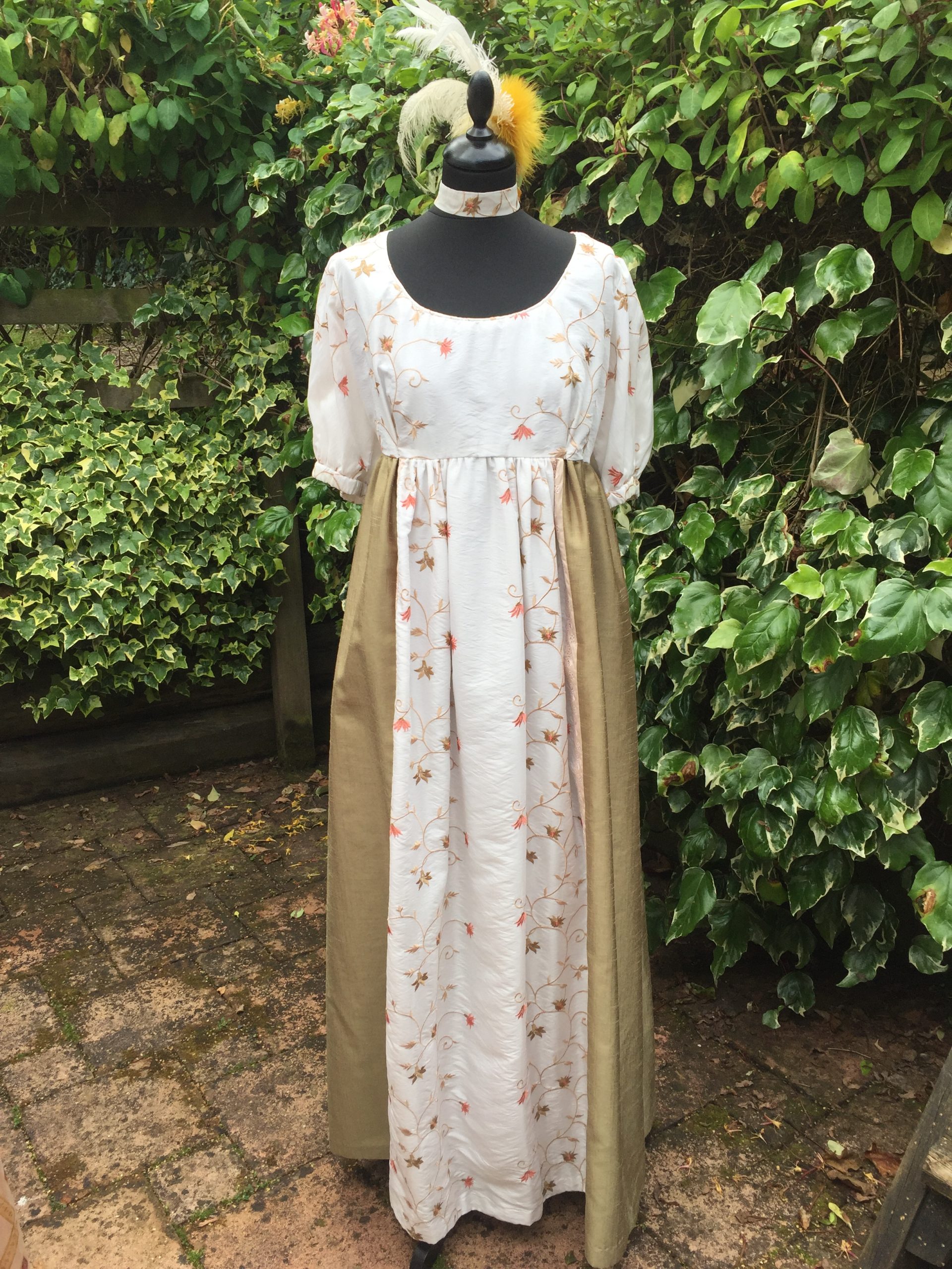 Masquerade Ladies Floral Silk Regency Dress To Hire.. Ladies Regency ...