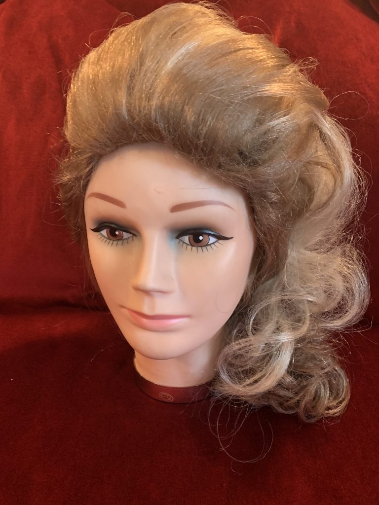 Blonde & Brown Side Sweep Velma Von Tussle Wig To Hire. Hairspray Wig