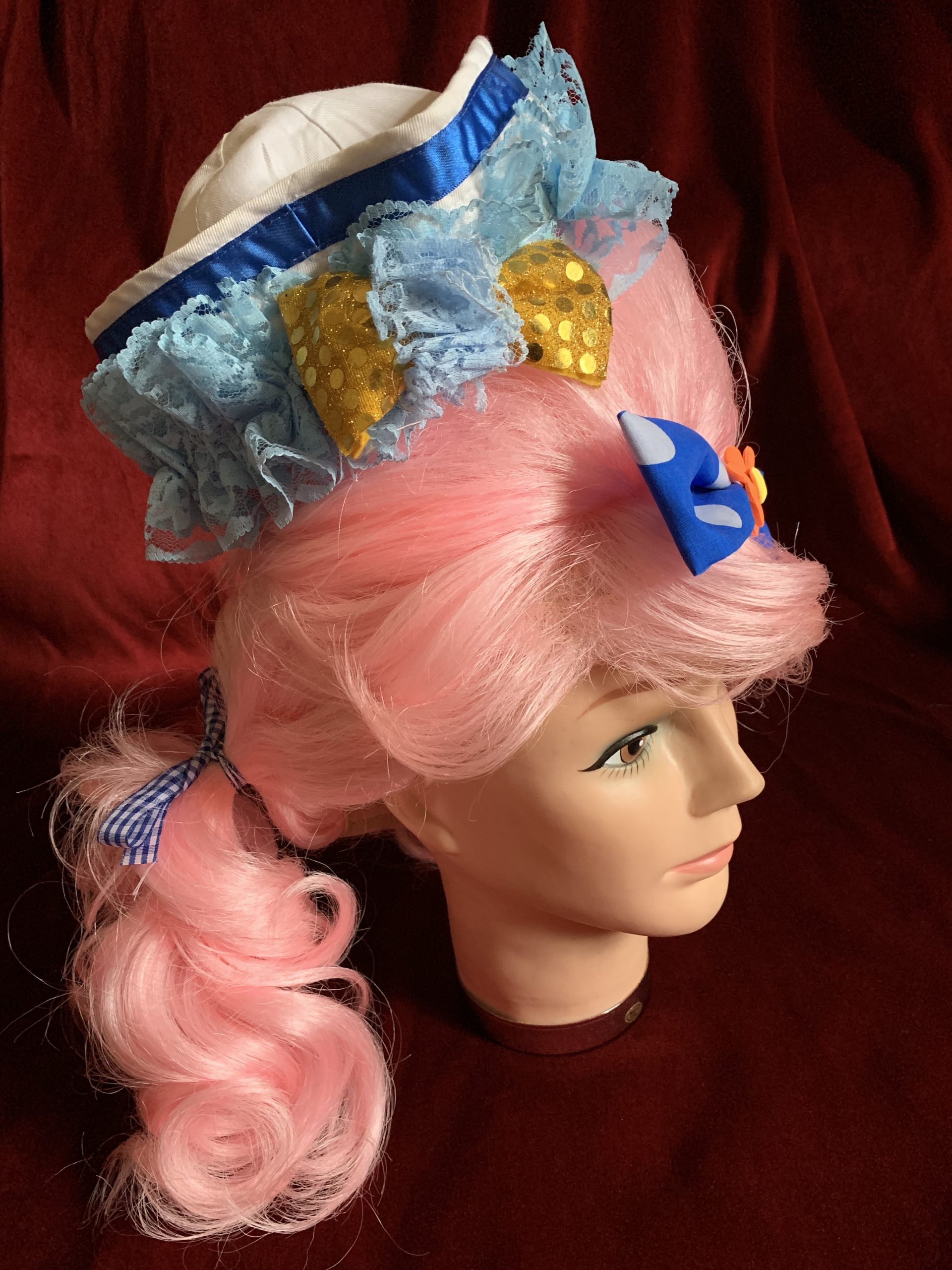 Masquerade Sailor Pantomime Dame Wig To Hire. Pantomime Dames, Dame Wigs